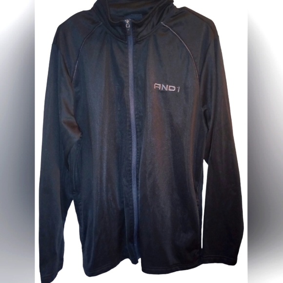 And1 | Jackets & Coats | And Mens Full Zipper Polyester Black Track ...